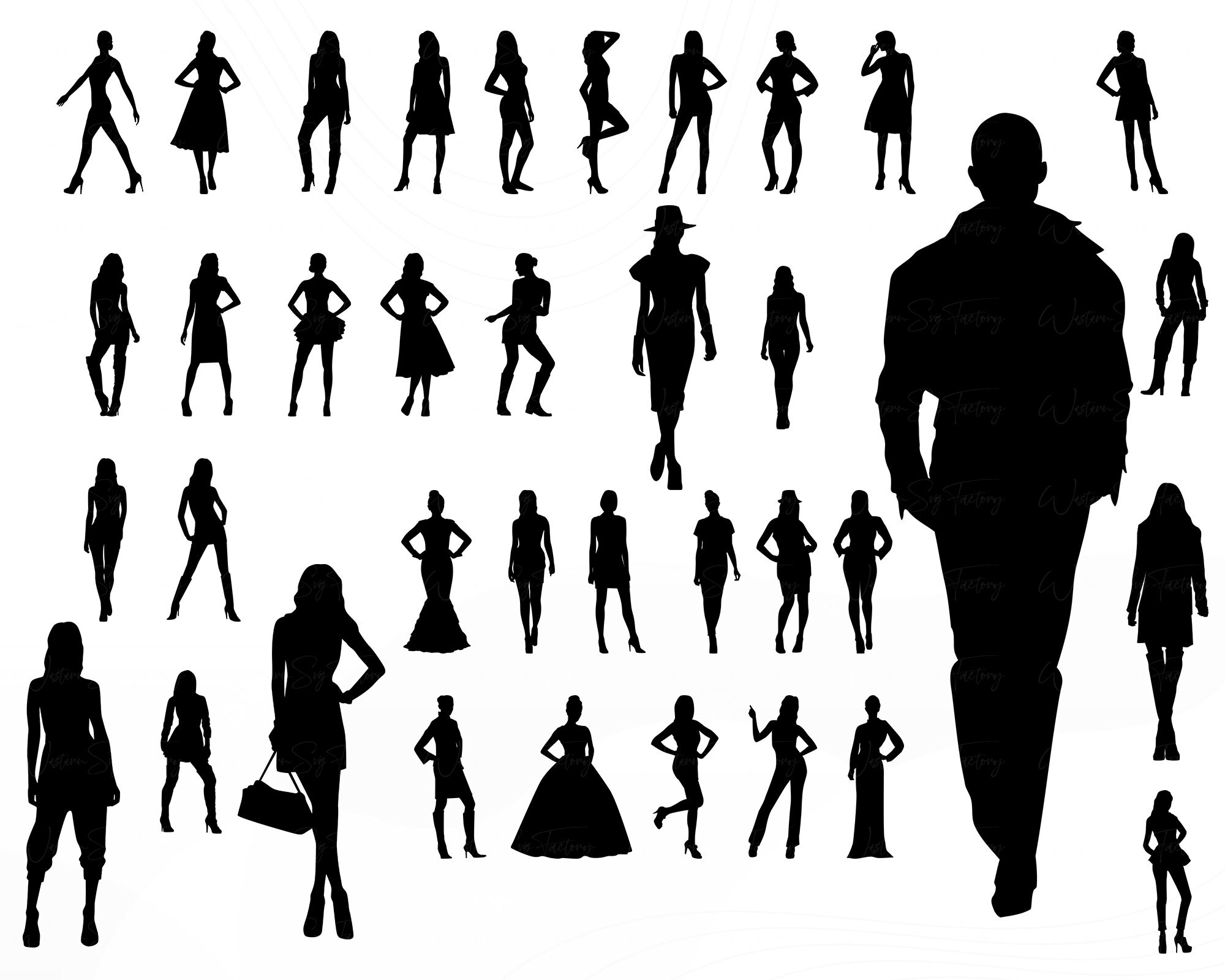 Fashion Models SVG 168 Fashion Models Silhouette, Fashion Model Svg ...