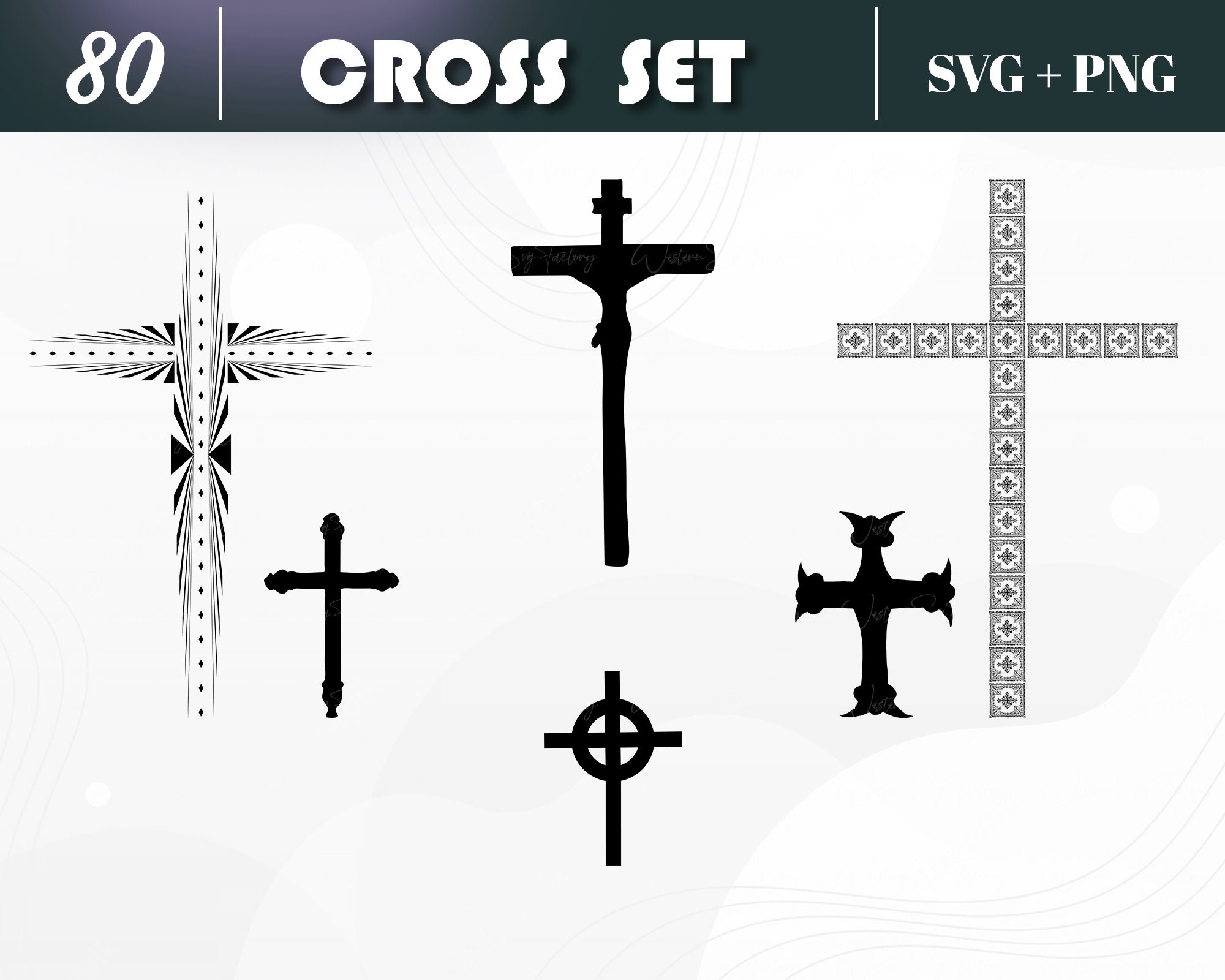 Cross SET - Cross Svg, Crosses Svg, Christian Svg, Catholic Svg ...