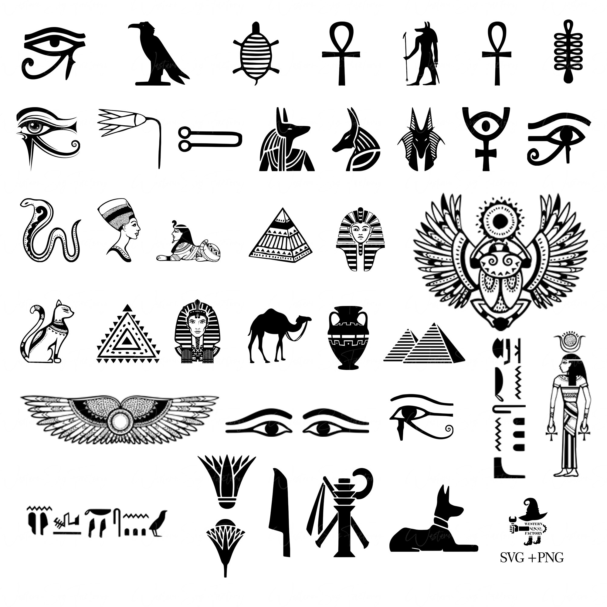 Egyptian Design - Egyptian Svg, Egyptian Symbols, Egyptian Clipart ...