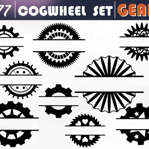 Cogwheel Set - Gears Svg, Gears Clipart, Gear Silhouette, Gear Svg ...