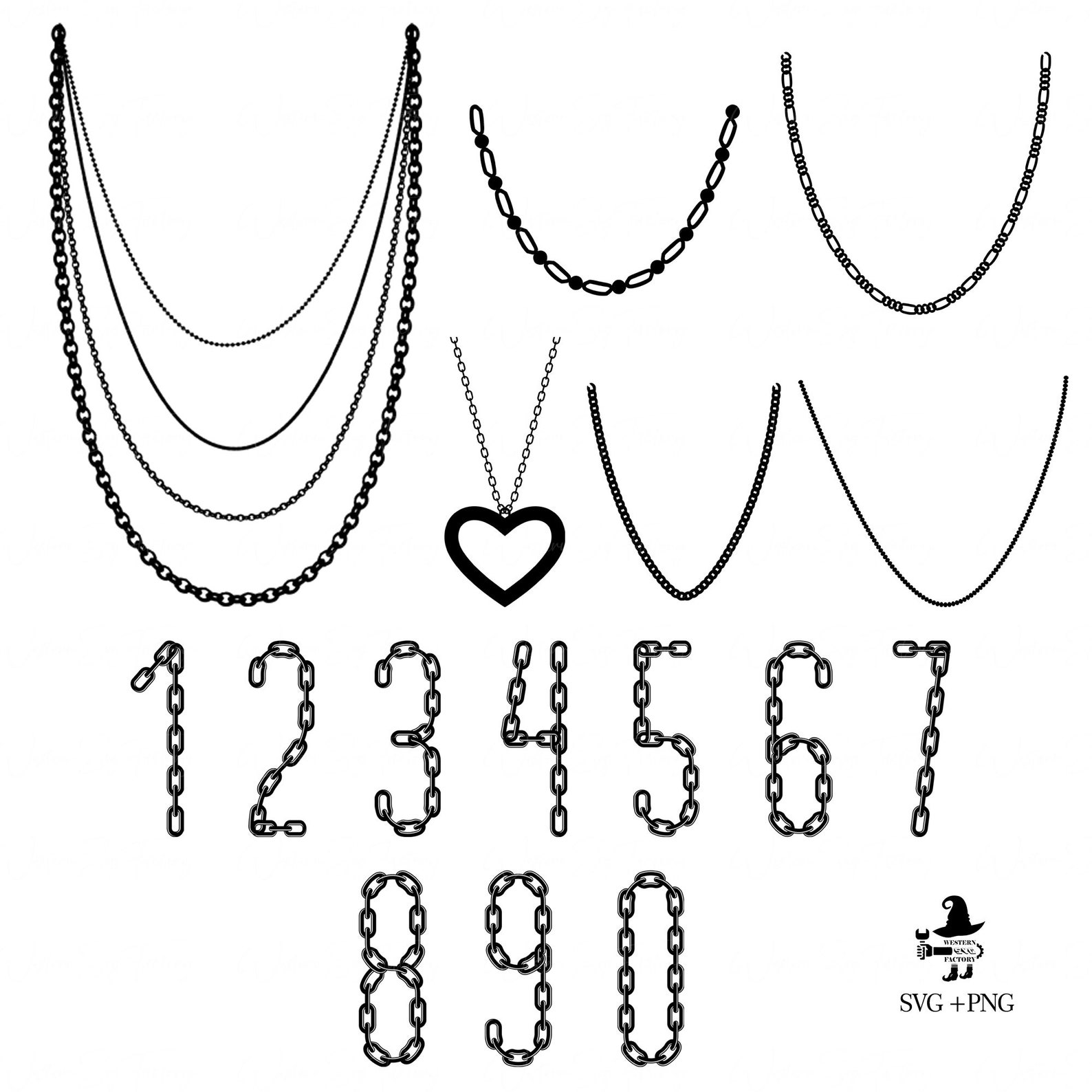 Chain Design, Chain Svg, Chain Silhouette, Chain Clipart, Chain Tattoo ...