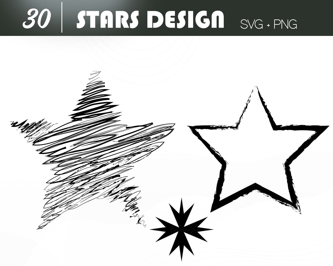 Stars Design SVG 30 Stars SVG, Stars Silhouette, Stars Svg, Sparkle Stars SVG, Star Svg, Star ...