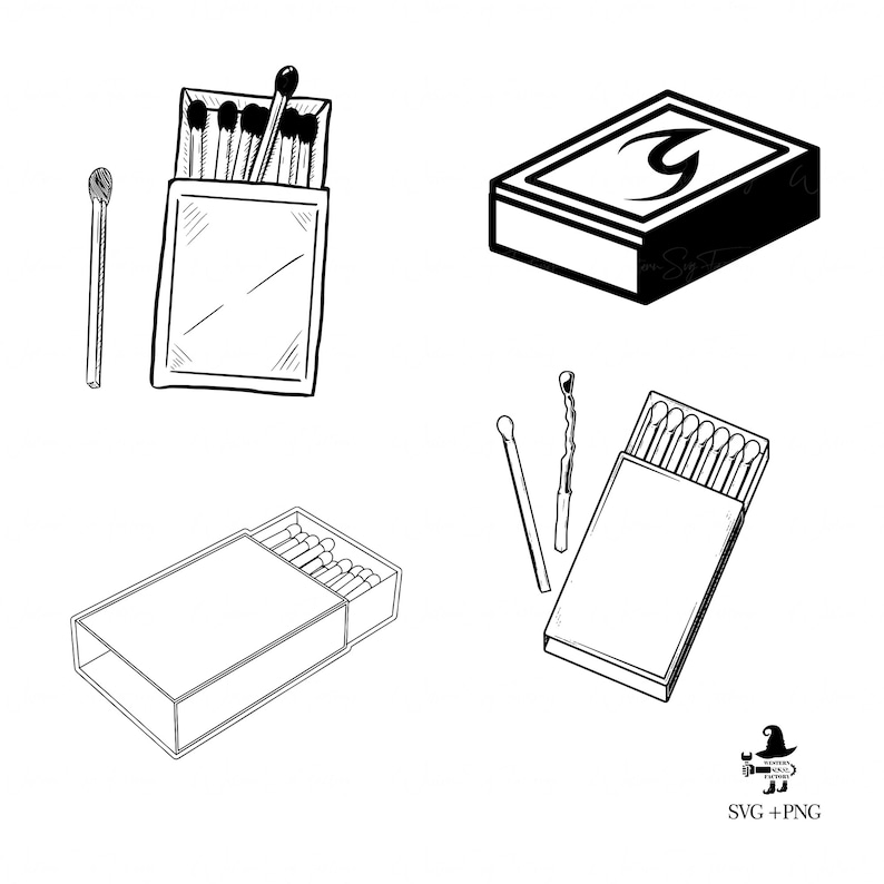 Burning Matchstick SVG - Match Svg, Matches Svg, Matchbox Svg, Match ...