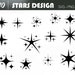 Stars Design SVG - 30 Stars SVG, Stars Silhouette, Stars Svg, Sparkle ...