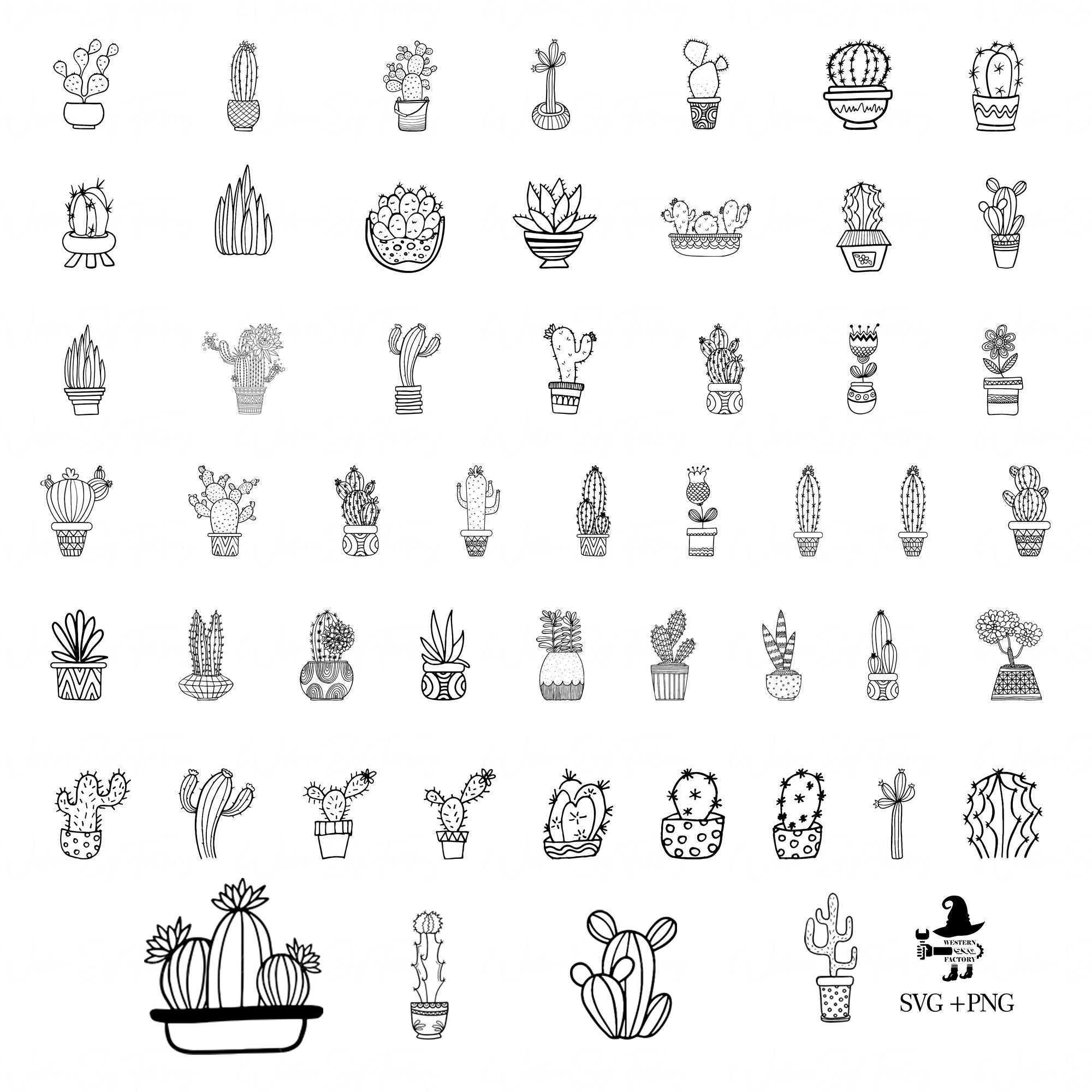 Cactus Design - 181 Cactus SVG, Cactus Svg, Cactus Silhouette, Cactus ...