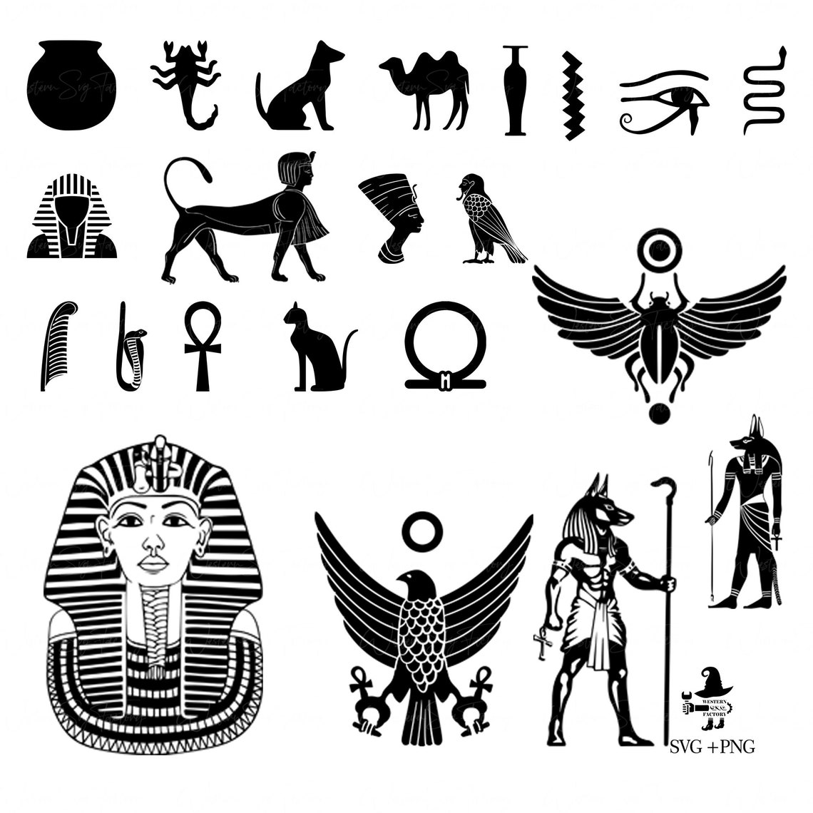 Egyptian Design - Egyptian Svg, Egyptian Symbols, Egyptian Clipart ...