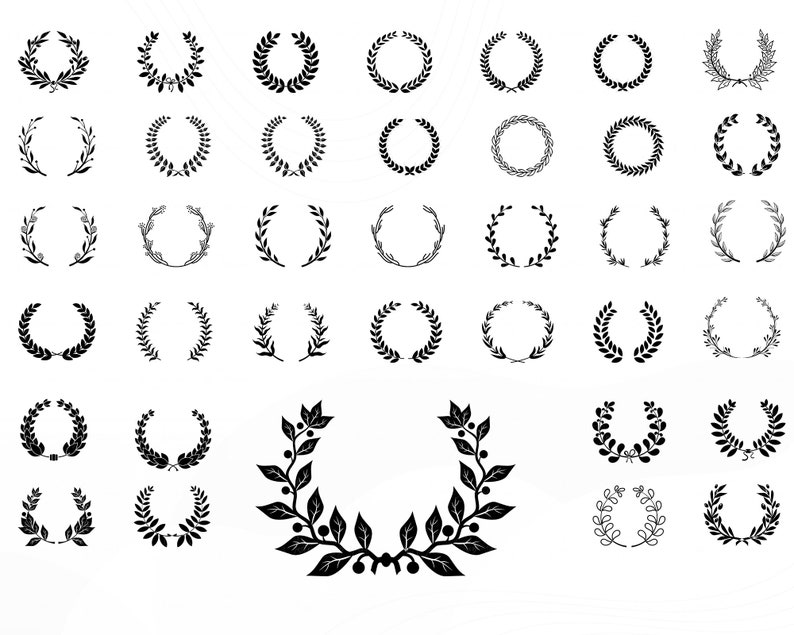 Wreath Designs - 163 Wreat SVG, Wreath Svg, Floral Wreath Svg, Wedding ...
