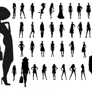 Fashion Models SVG - 168 Fashion Models Silhouette, Fashion Model Svg ...