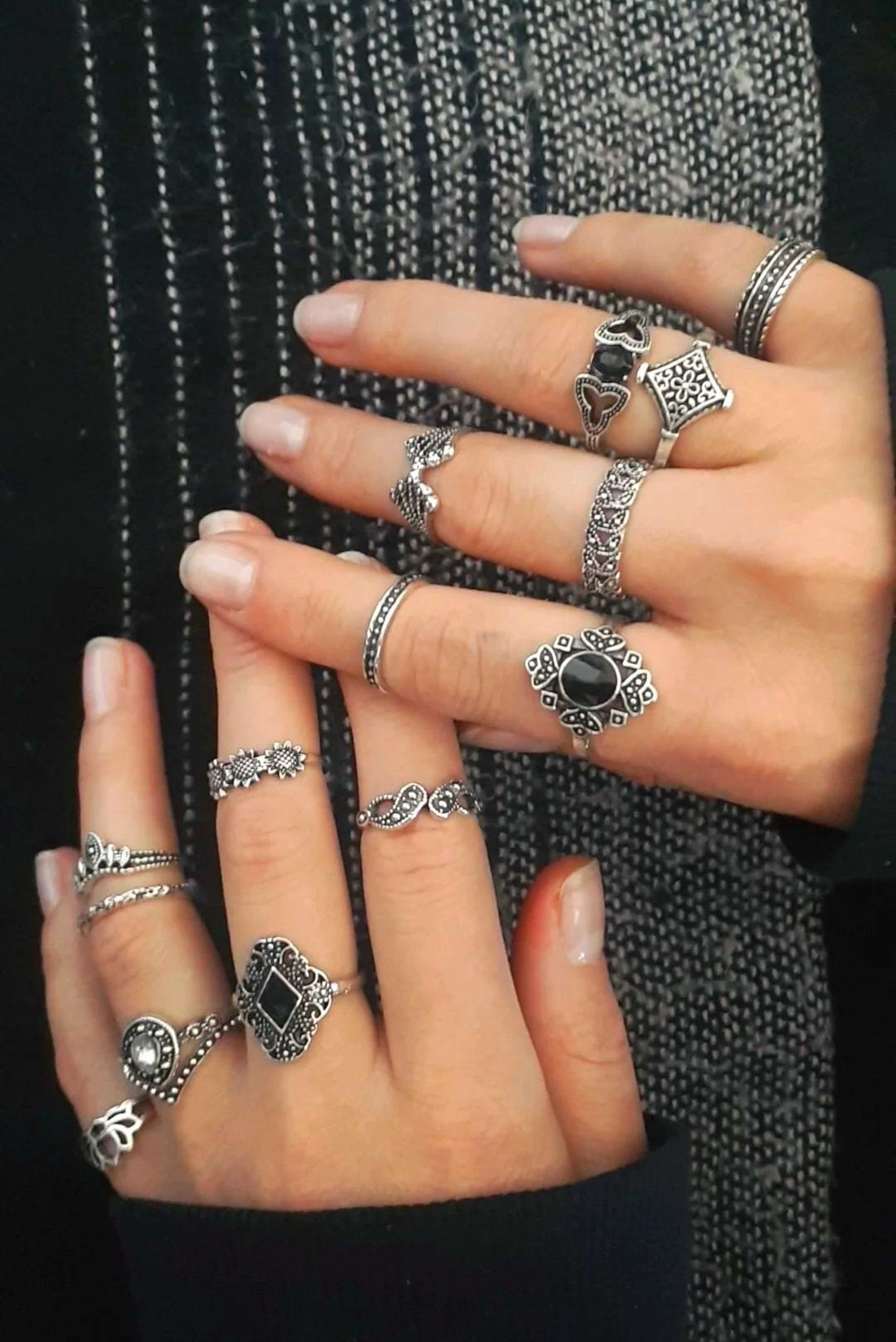 Vintage Boho Ring Set 15pcs Rings, Vintage Ring Set, Boho Ring Set ...