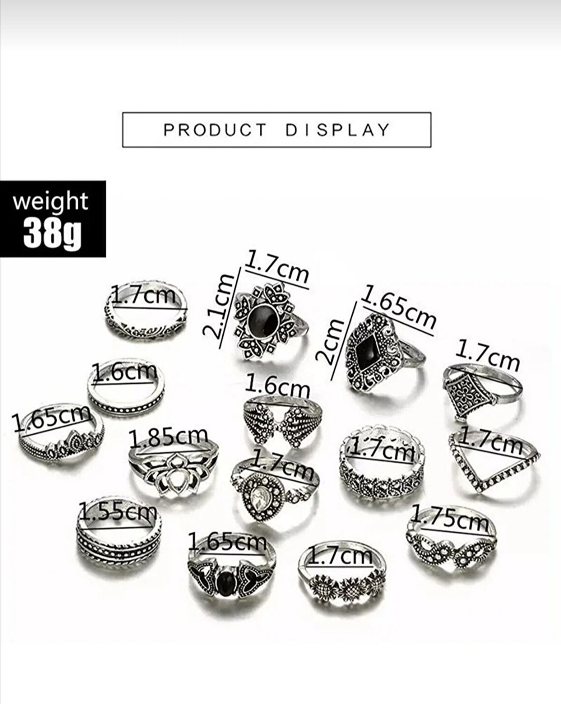 Vintage Boho Ring Set 15pcs Rings, Vintage Ring Set, Boho Ring Set ...