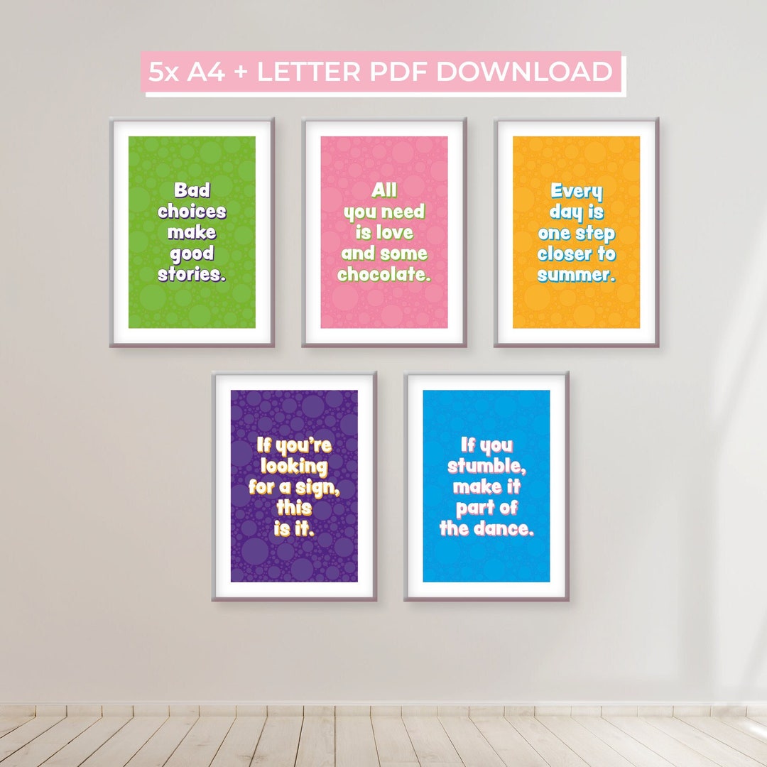 5 Printable A4 US Letter Encouraging Quotes 5 Printable A4 US Letter ...