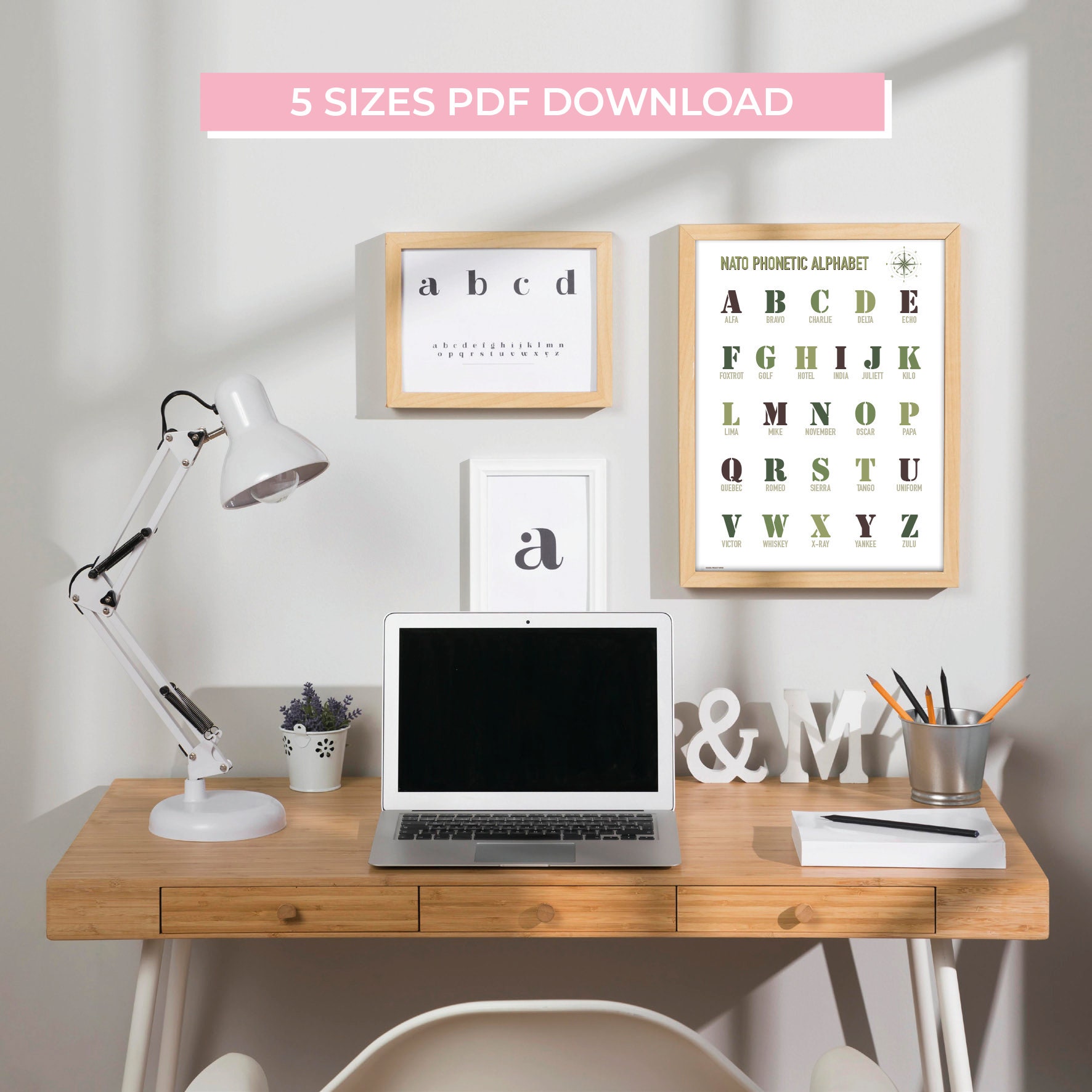 NATO Phonetic Alphabet Camouflage A4, A3, A2, US Letter, Tabloid ...