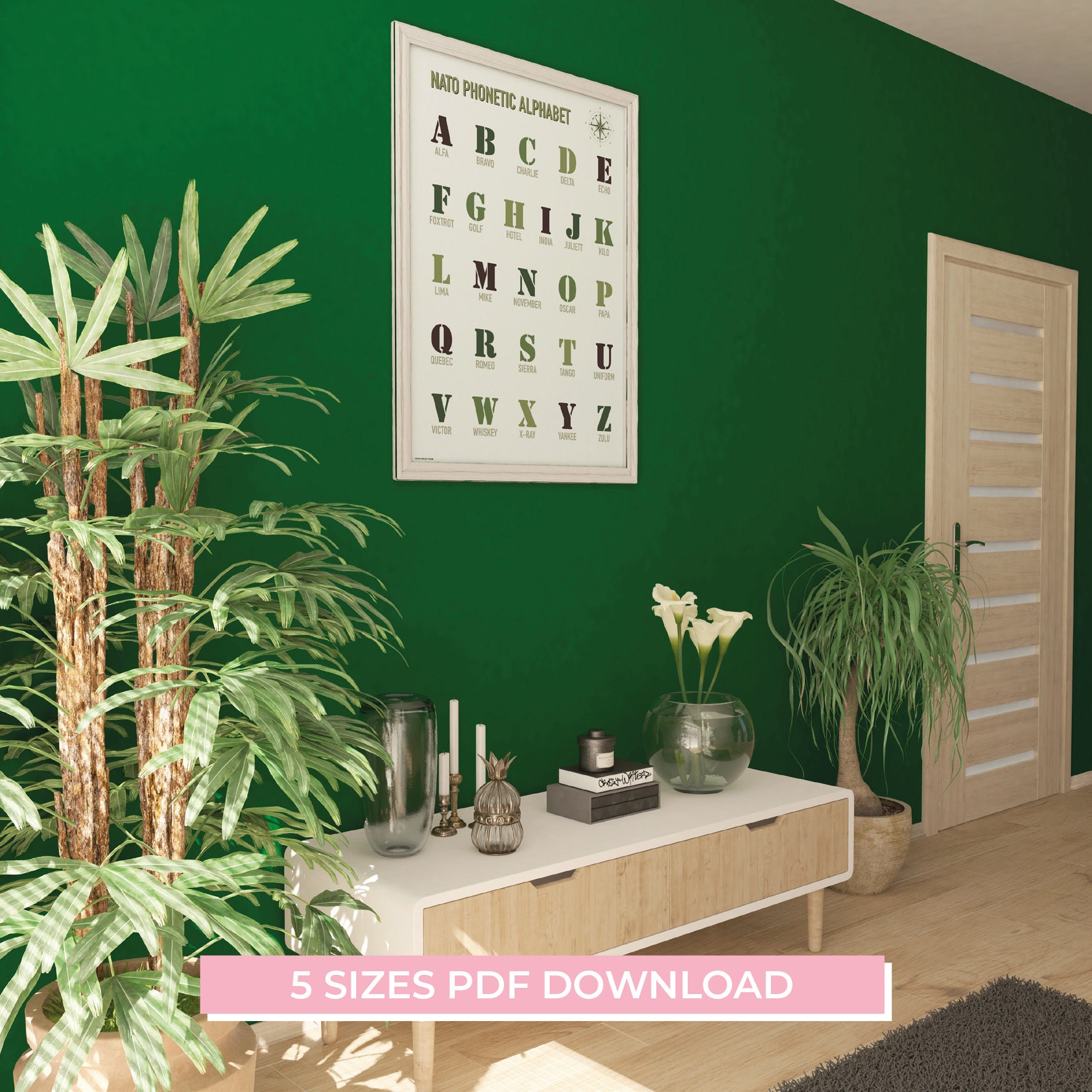 NATO Phonetic Alphabet Camouflage (A4, A3, A2, US Letter, Tabloid ...