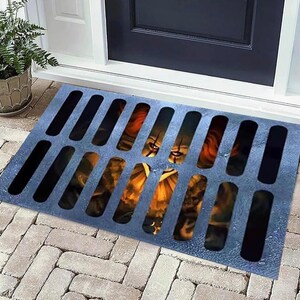 Halloween 3D Illusion Scary Clown Doormat, Clown Drain Doormat, Spooky ...