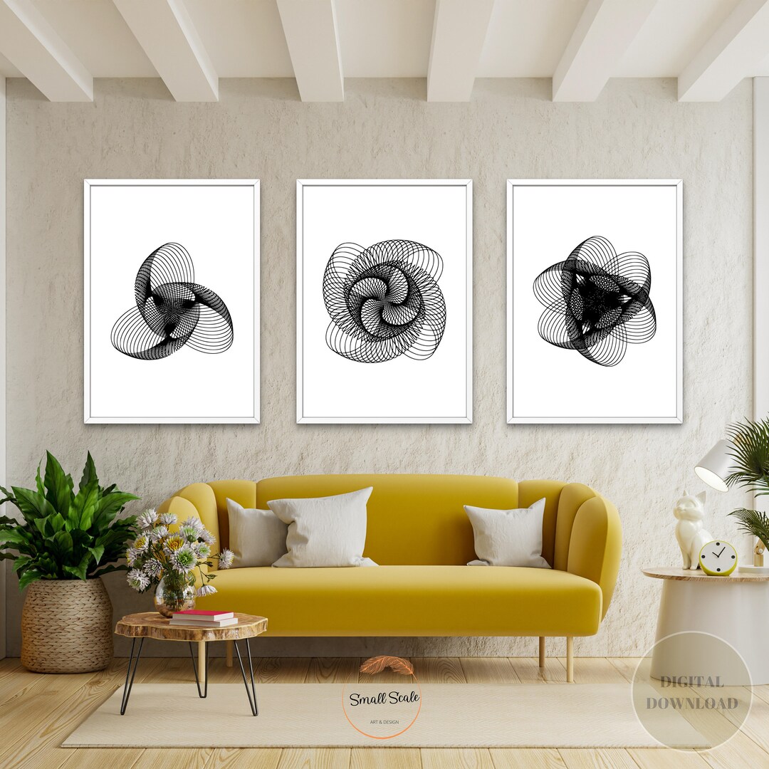 Geometric Line Art Shapes Print - Geometric Art Print - Modern Art ...