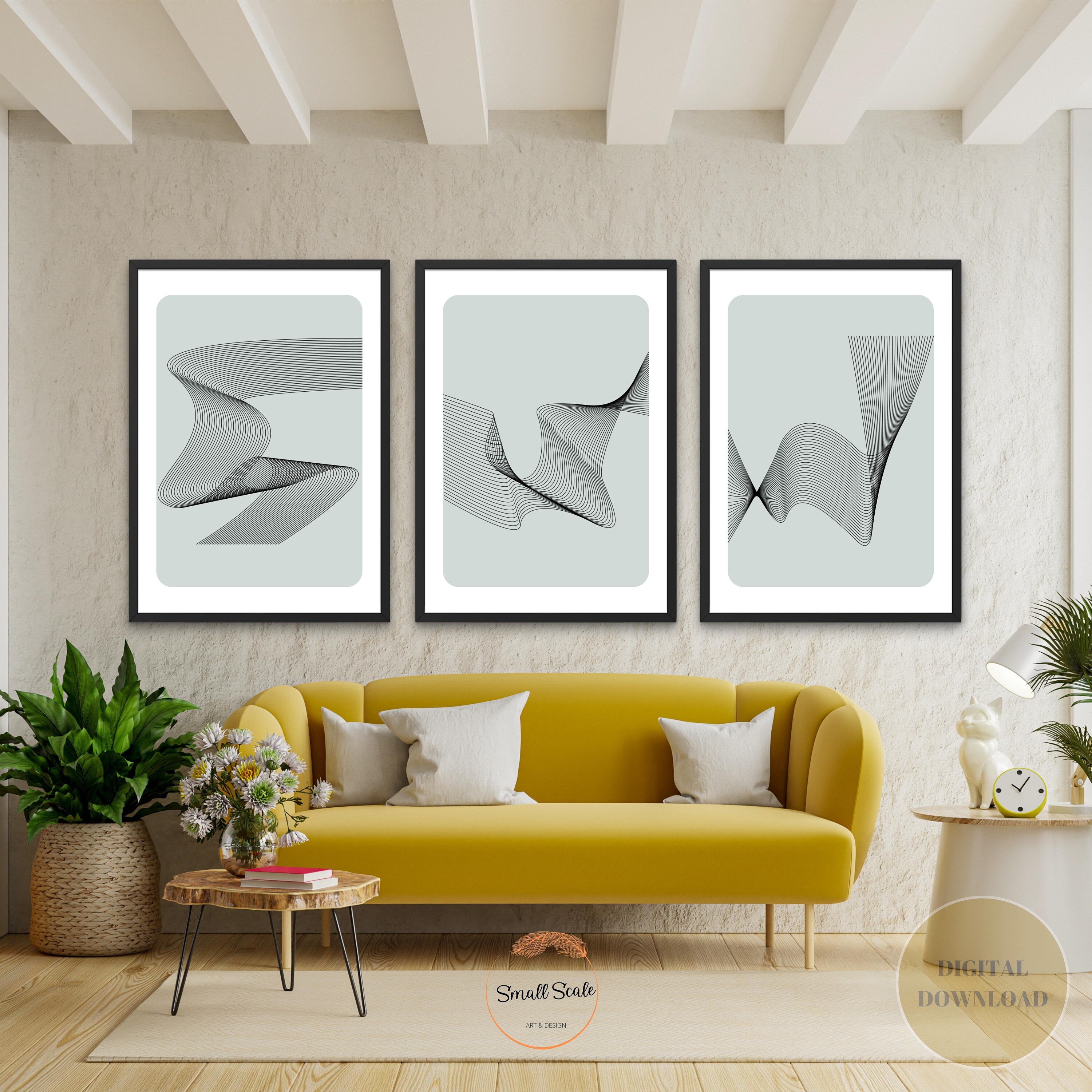 Geometric Lines Print - Abstract Lines Print - Geometric Wall Art ...