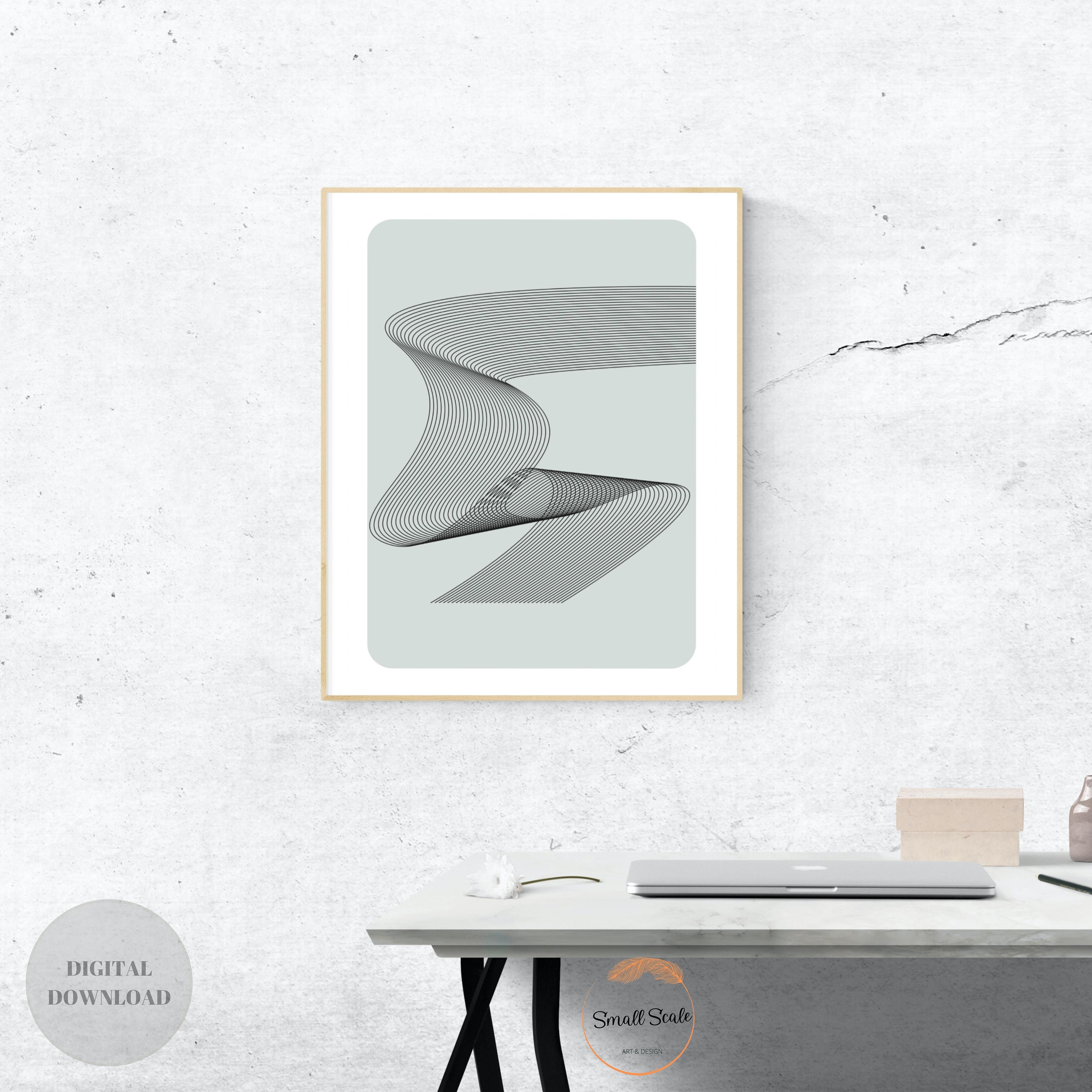 Geometric Lines Print Abstract Lines Print Geometric Wall Art Modern ...