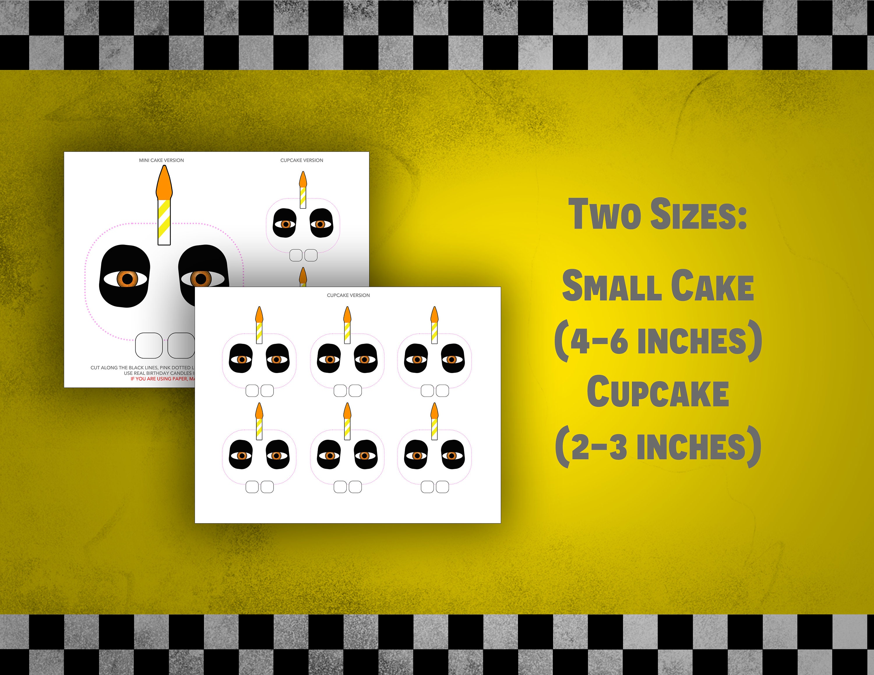 FNAF Mr. Cupcake Topper Printable - DIY Cupcake Decorations - Birthday ...