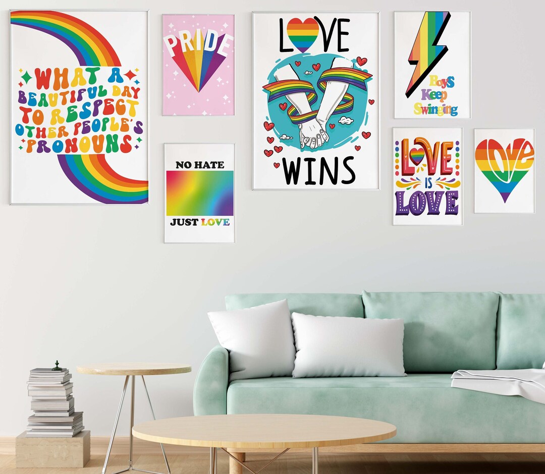 Pride Printables Wall Art 7 Different Pride Design Gay Pride Design