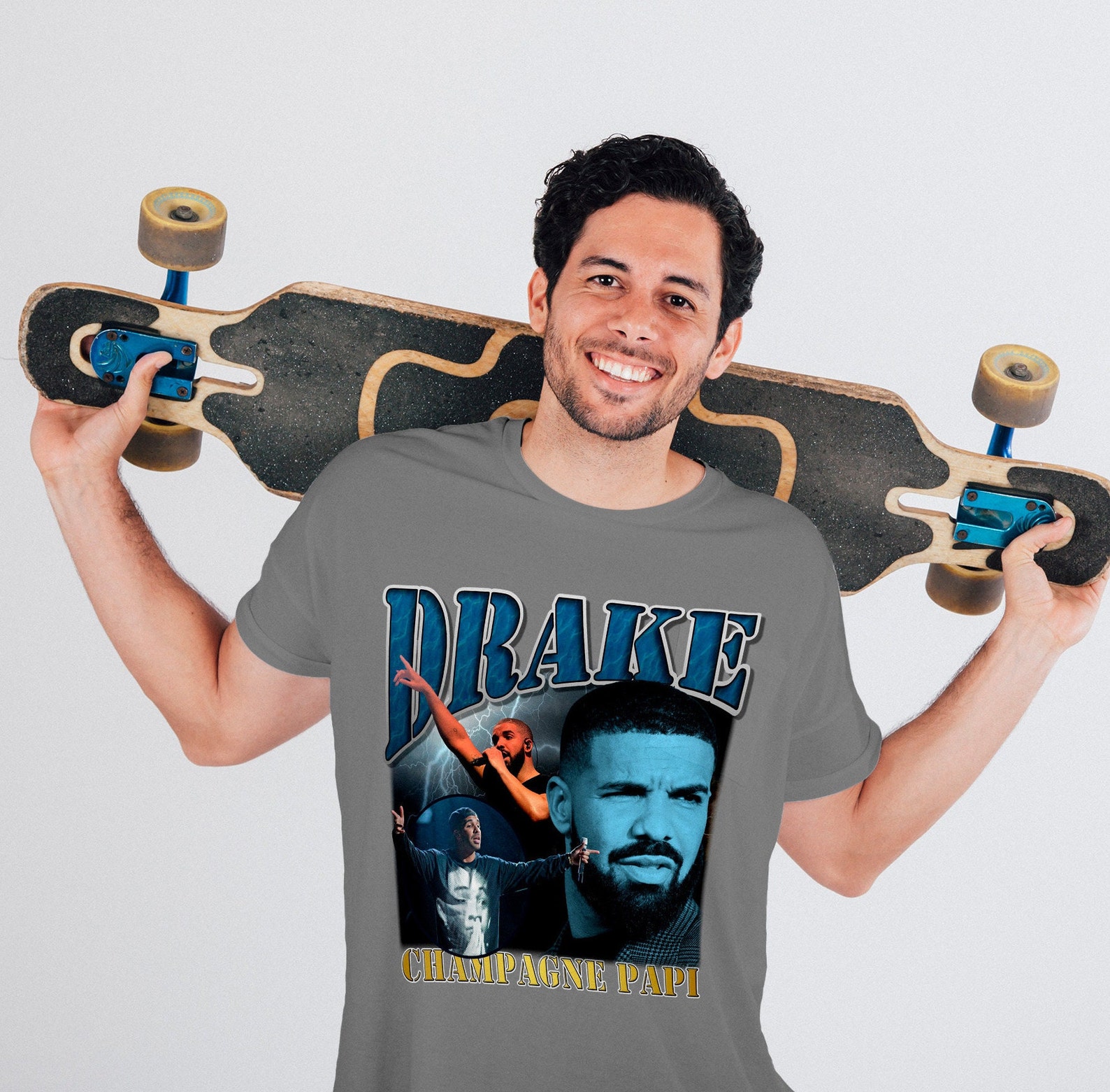 Drake Rapper Graphic Tee Design PNG File for Sublimation Use, Champagne ...