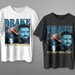 Drake Rapper Graphic Tee Design PNG File for Sublimation Use, Champagne ...