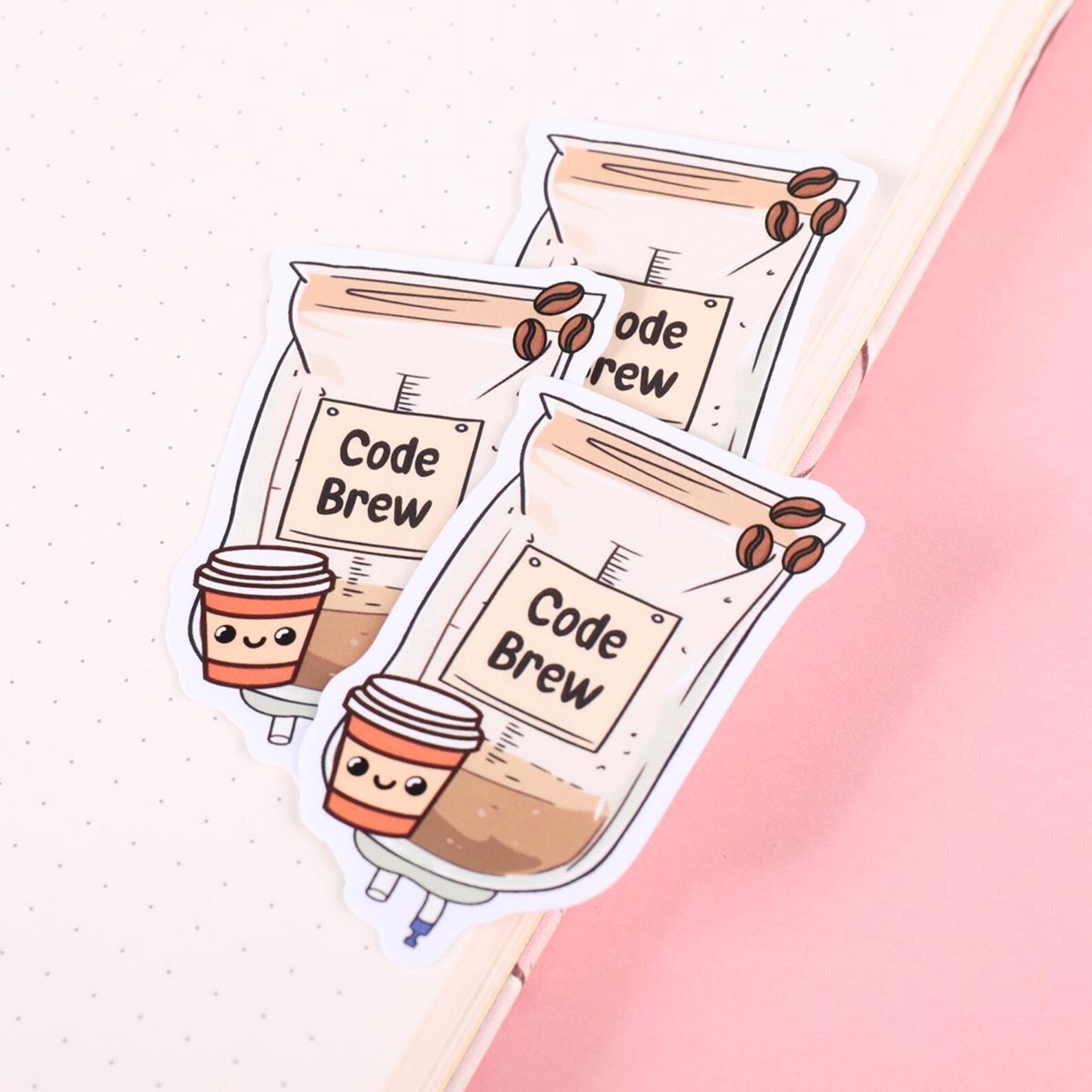 Code Brew Sticker, Funny Coffee IV Bag Vinyl Sticker for Nurses ...