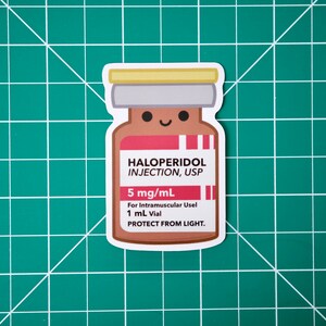 Haldol Nurse Sticker, Vinyl Matte Sticker, Medicine Vial, Nursing Humor ...