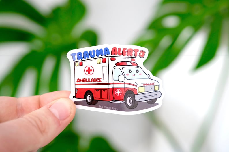Trauma Alert Vinyl Sticker ED EMS Emergency EMT - Etsy