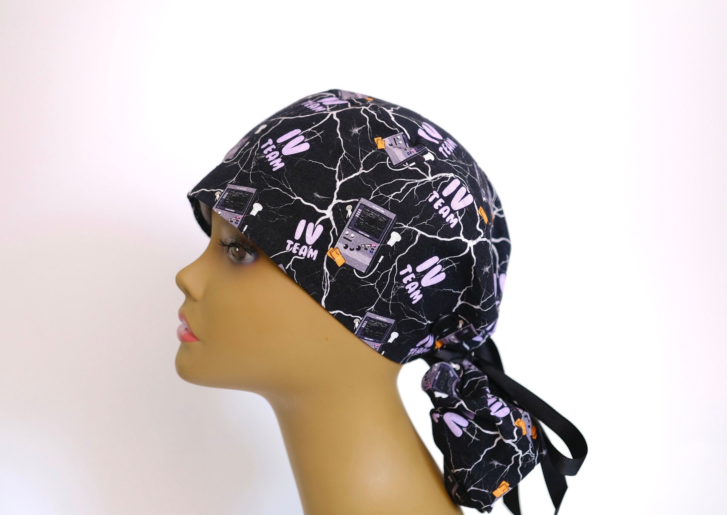 IV Team Scrub Cap - Vascular Access, Veinfinder, Scrub Caps for Women ...