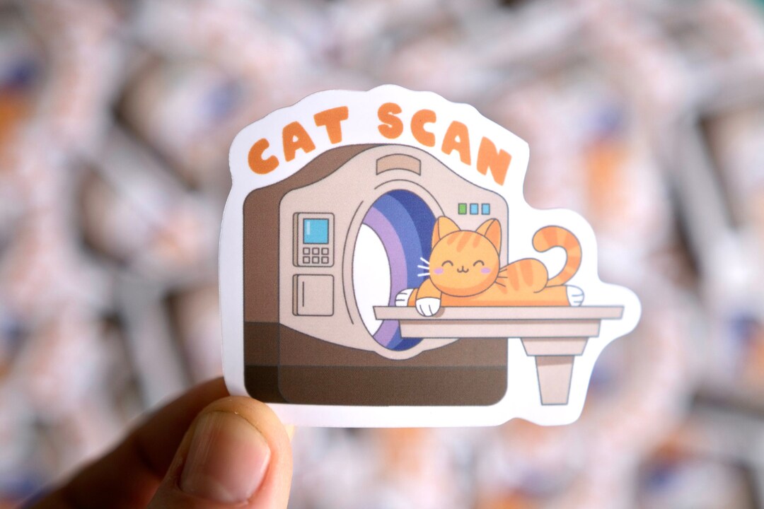 CAT Scan Vinyl Sticker, Radiology, CT Tech, Rad Tech, Kawaii Nursing ...