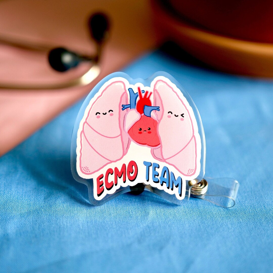 ECMO Team Badge Reel, Acrylic Nurse Badge - Etsy