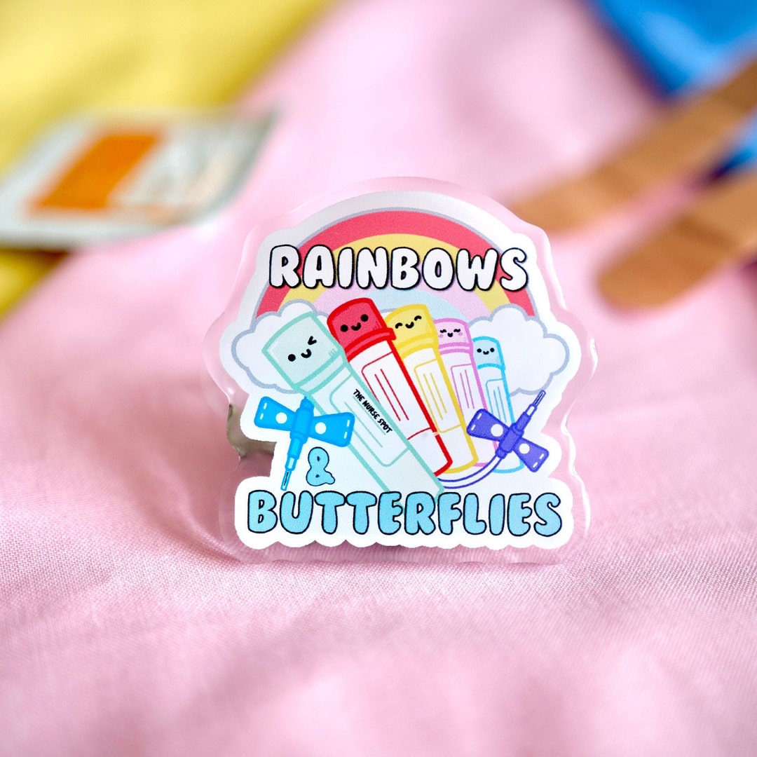 Rainbow Lab Tubes Badge Reel, Nurse Phlebotomy Charm - Etsy