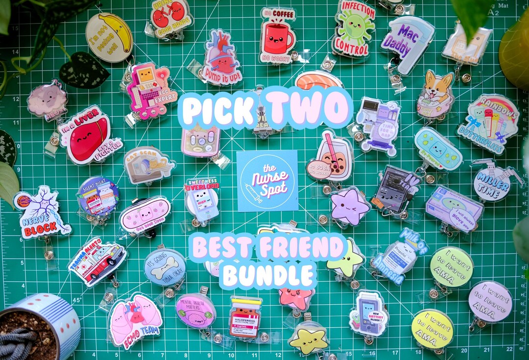 Pick 2 Badge Reels - "best Friend Bundle" - Etsy