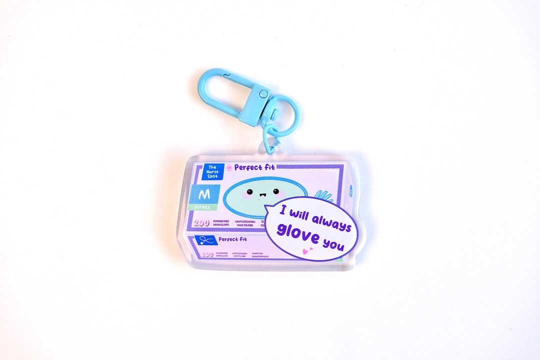 Glove You Keychain, Cute Nurse Pin, Nursing Keychain, Nursing Student ...