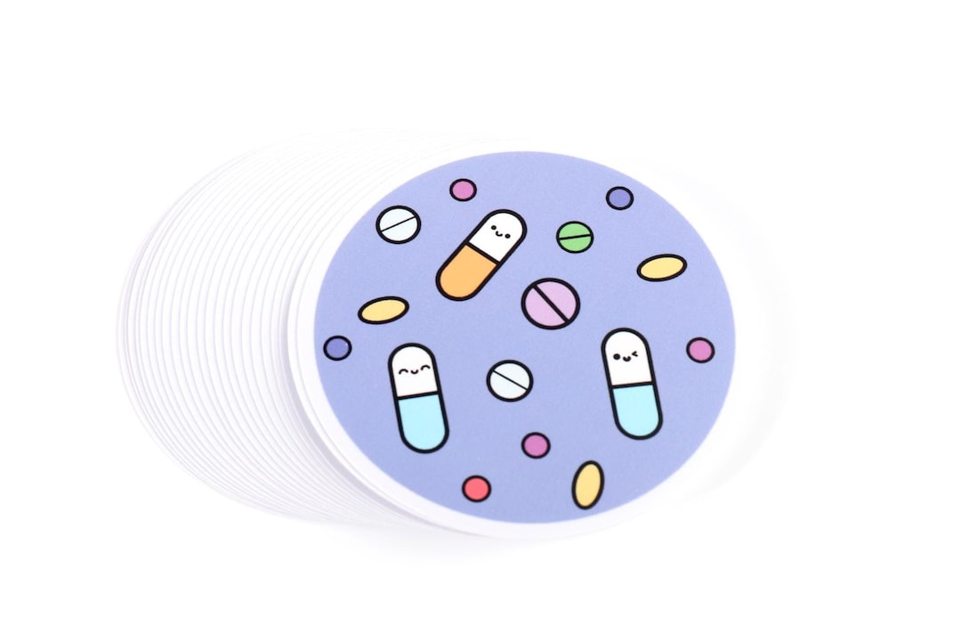 Cute Pills Matte Sticker, Nurse Sticker, Waterbottle Sticker - Etsy