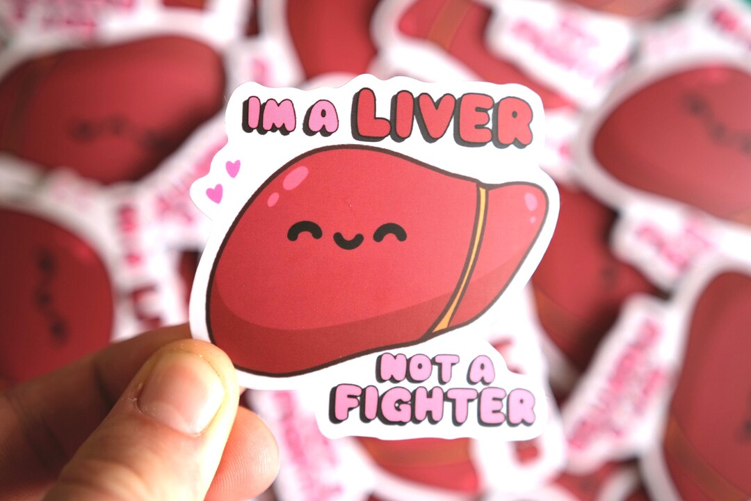 Liver, Not a Fighter - Vinyl Sticker, Nurse Sticker, Cute Nursing Gifts ...