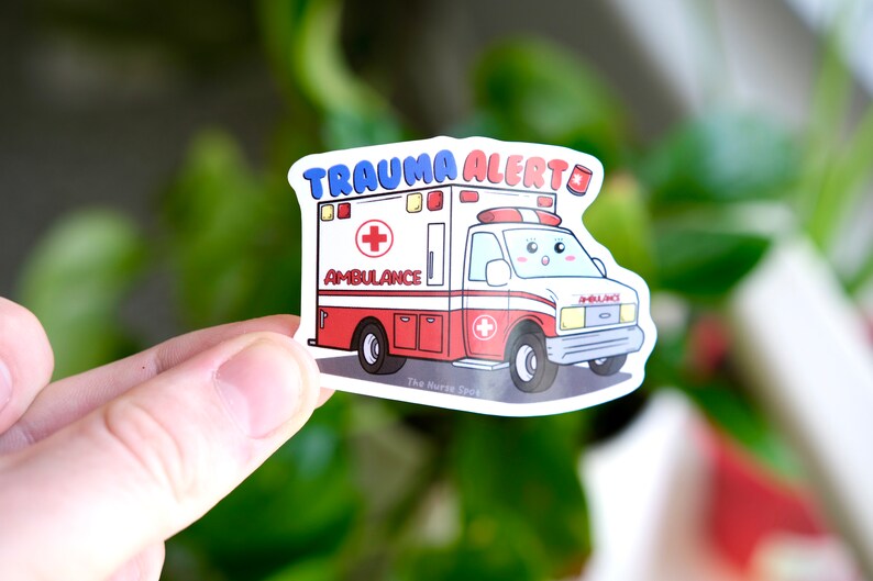 Trauma Alert Vinyl Sticker ED EMS Emergency EMT - Etsy