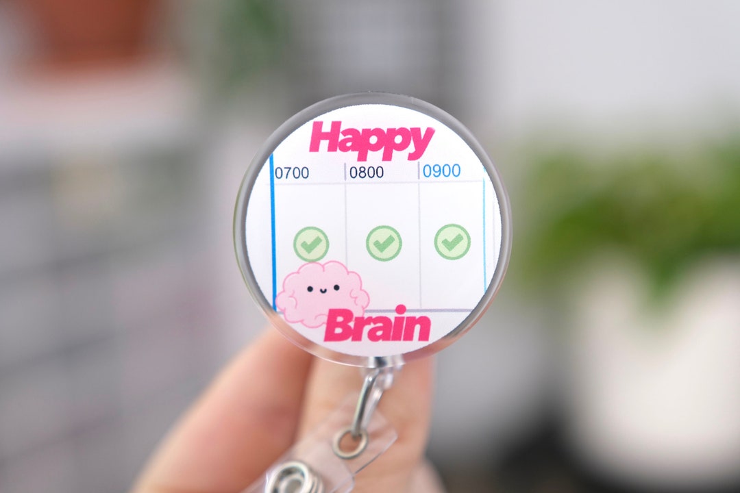 Happy Brain Badge Reel, Retractable, Med Surg Nurse, Epic - Etsy
