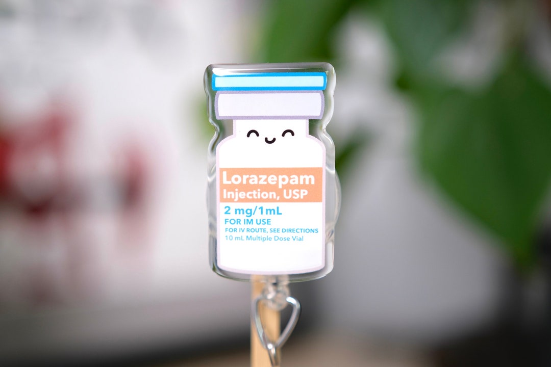 Ativan Badge Reel, Medicine Vial, Lorazepam, Retractable, Funny Badge ...
