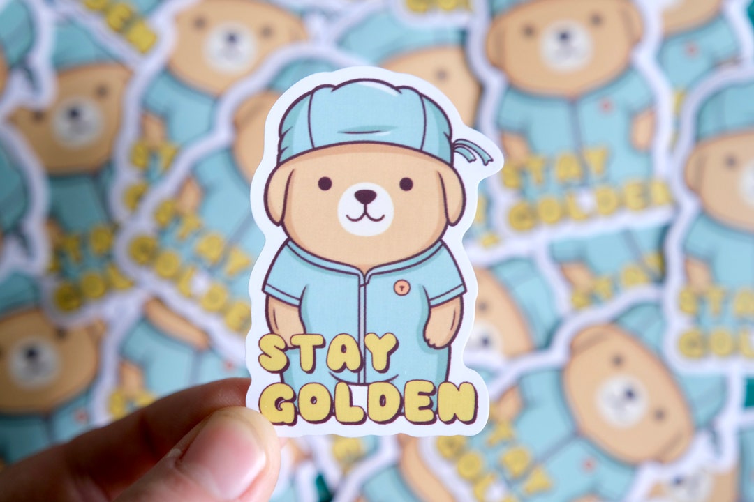Stay Golden Vinyl Sticker, Cute Nursing Stickers, Med Surg Nurse ...