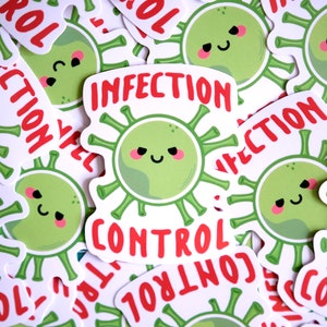 Infection Control Vinyl Sticker, Registered Nurse, Nursing, RN, LPN ...