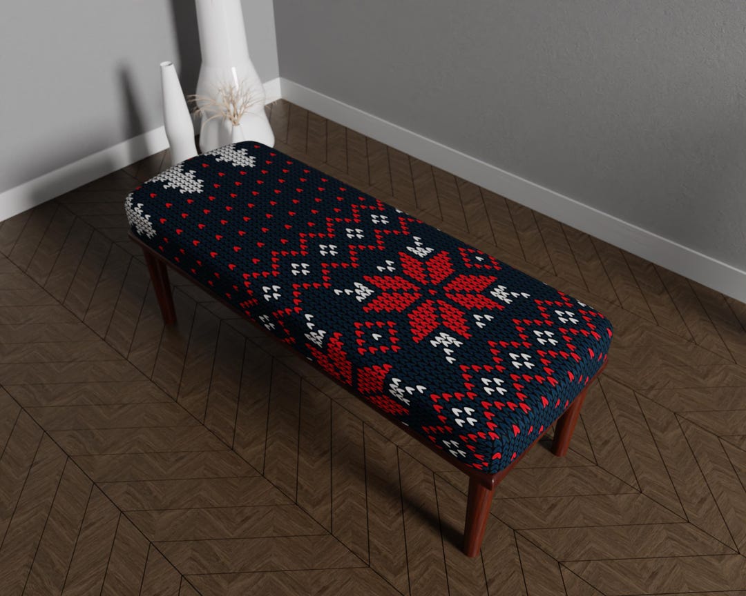 Rustic Holiday Bench, Farmhouse Christmas Bench, Snowy Porch Bench ...