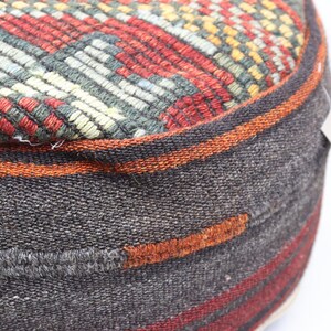 Kilim Floor Pouf, Bohemian Pouffe, Garden Decor Pouffe, Floor Pillow ...