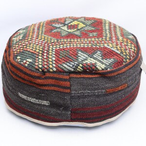 Kilim Floor Pouf, Bohemian Pouffe, Garden Decor Pouffe, Floor Pillow ...