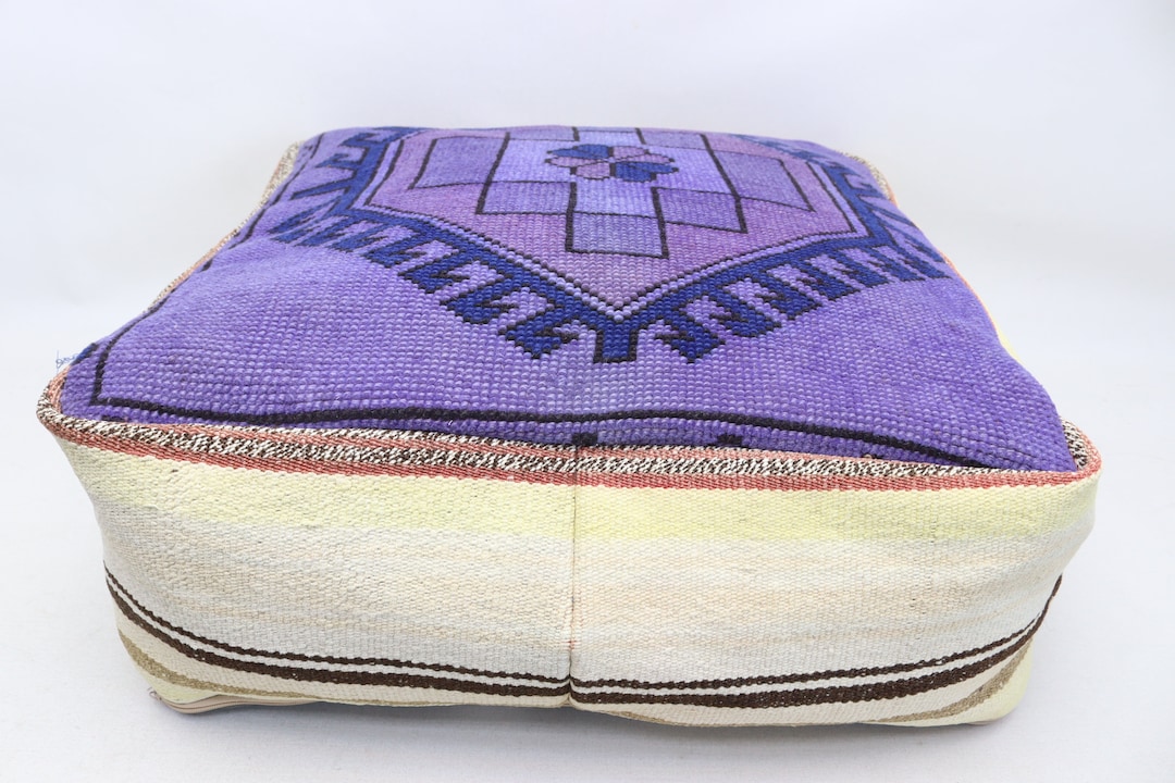 Kilim Floor Pouf Bohemian Pouffe Garden Decor Pouffe Floor - Etsy
