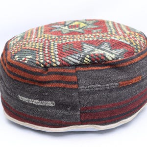 Kilim Floor Pouf, Bohemian Pouffe, Garden Decor Pouffe, Floor Pillow ...