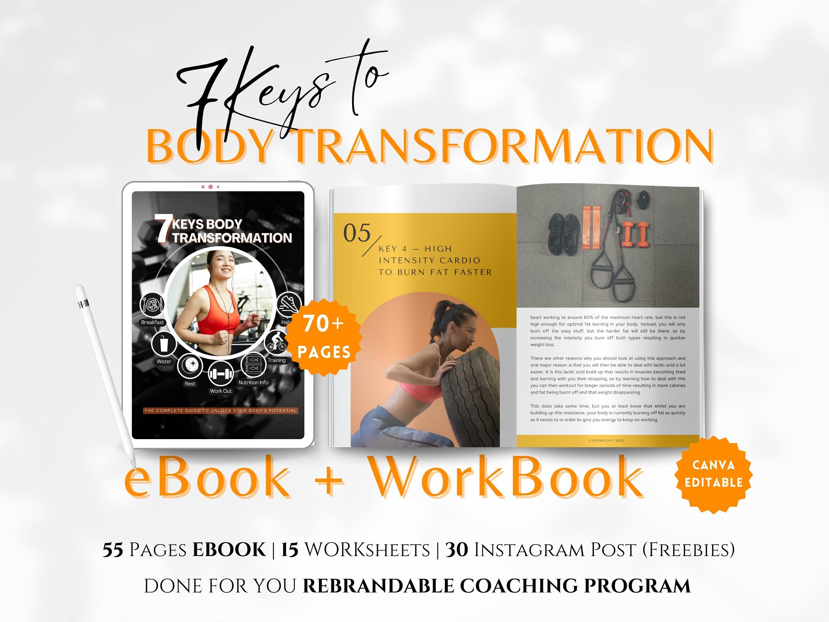 Body Transformation Ebook + Workbook:done for You Brandable Coaching ...