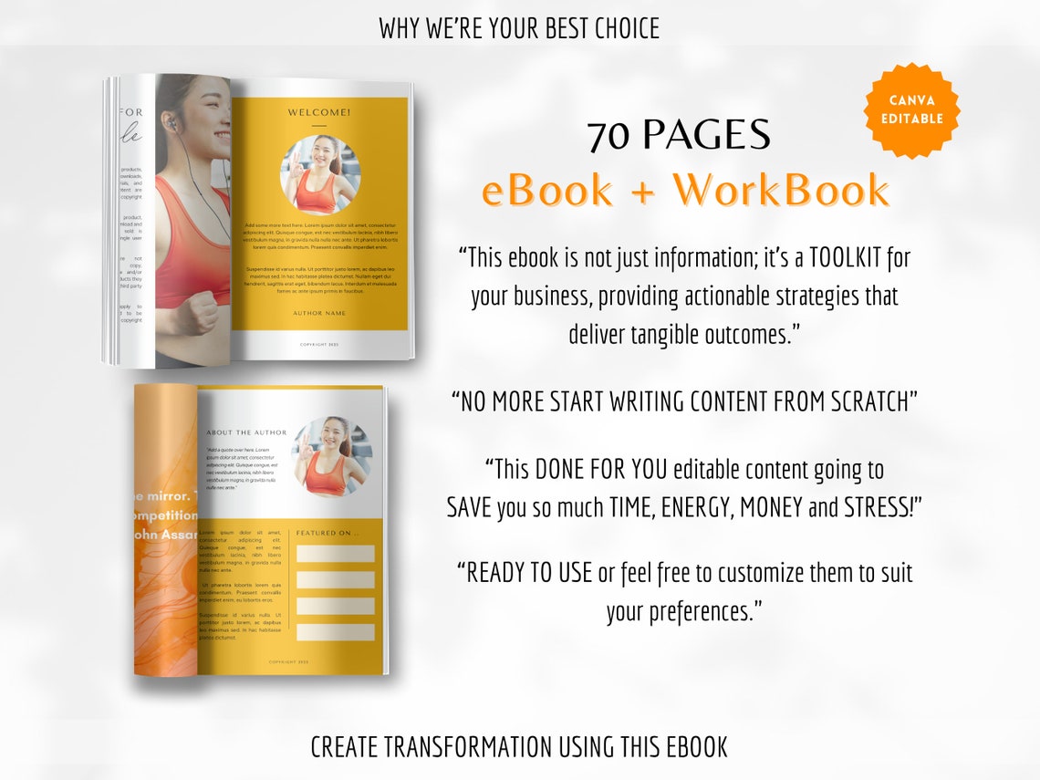 Body Transformation Ebook + Workbook:done for You Brandable Coaching ...