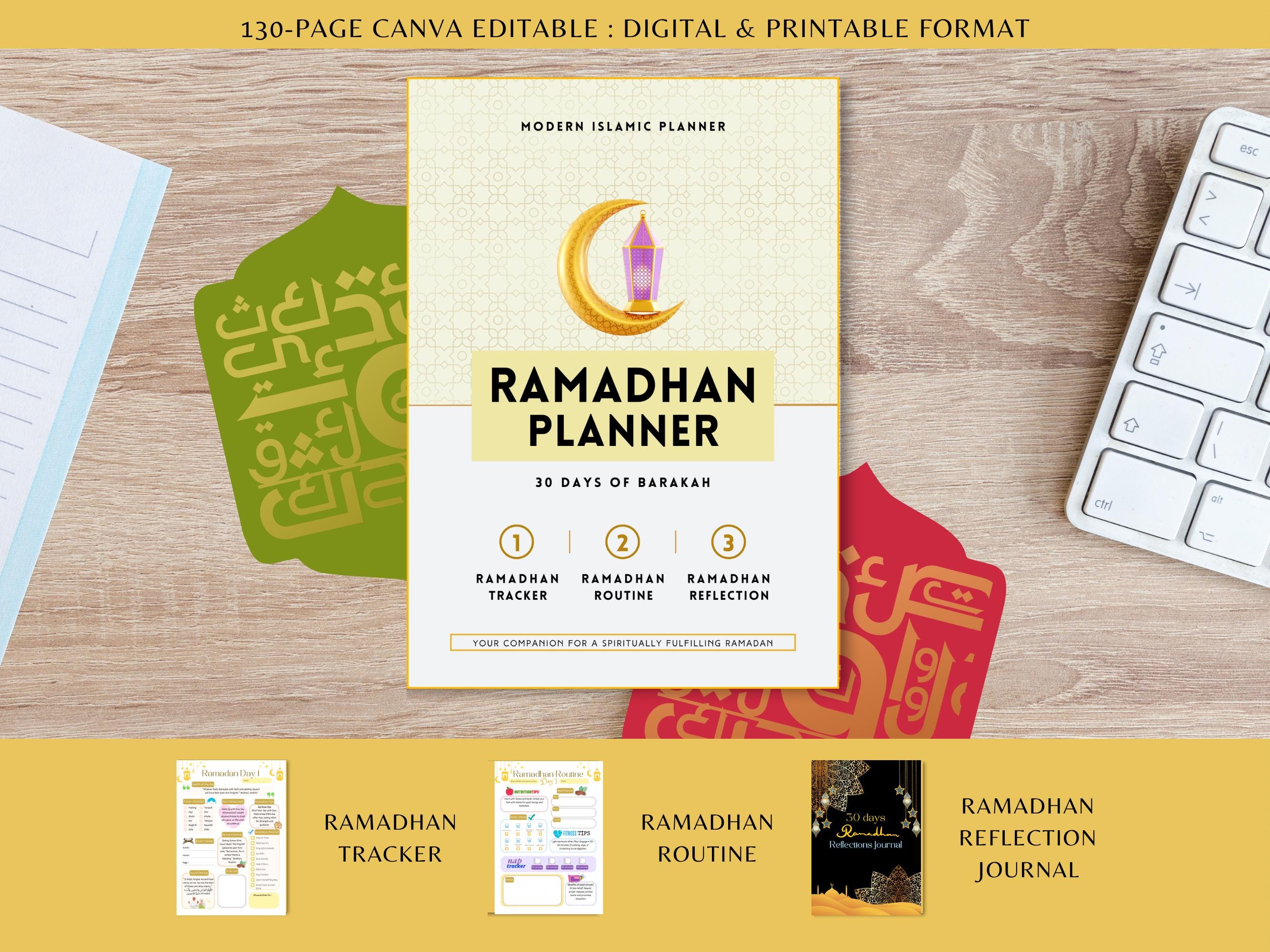 2025 Ramadan Planner Journal Islamic, Digital Editable Template ...