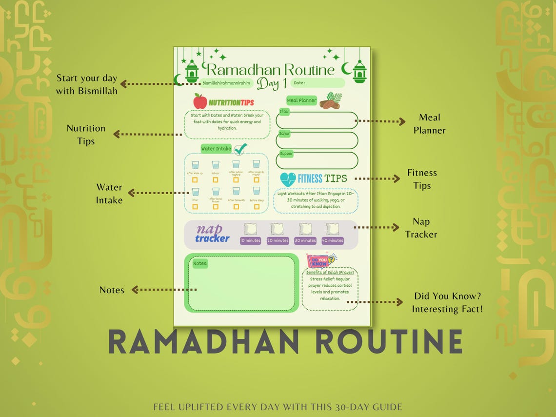 Ramadan Planner: Ramadan Tracker, Ramadan Routine & Ramadan Journal ...